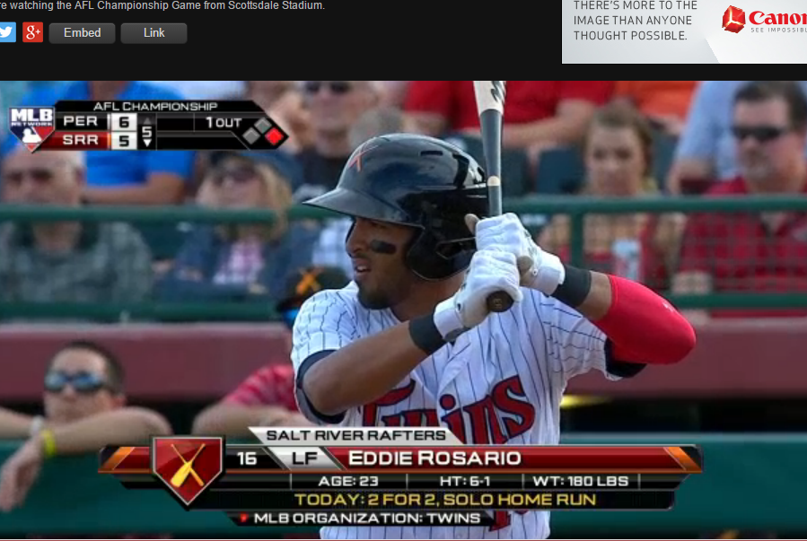 Salt River Rafters Claim AFL Title Behind Bat of Eddie Rosario - Minor ...